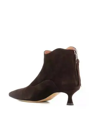 TASSINARI Pointed Suede Kitten Heel Boots