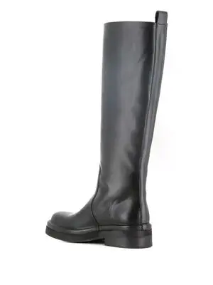 DEL CARLO Leather Pull-on Boots