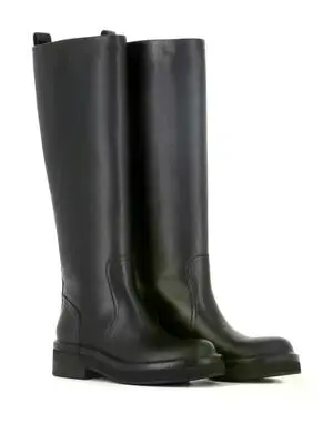 DEL CARLO Leather Pull-on Boots