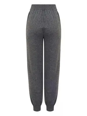 MSGM Elasticated-waist Wool Track Pants - Grey