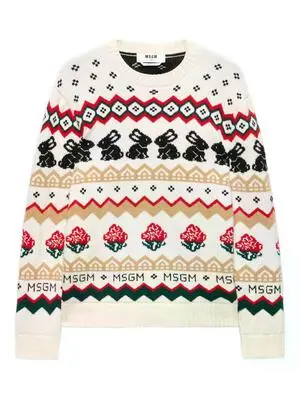 MSGM Wool-blend Crewneck Sweatshirt