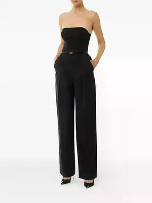 Elisabetta Franchi Bandeau Belted Jumpsuit - Black