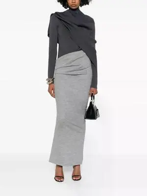 ENTIRE STUDIOS Asymmetric Maxi Skirt - Grey
