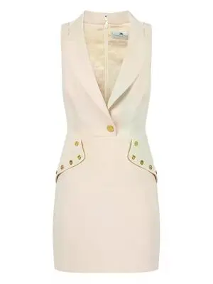 Elisabetta Franchi Button Detailed Cocktail Dresses