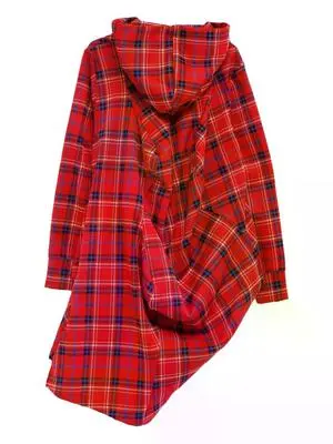 Comme Des Garçons Plaid-pattern Hoodie