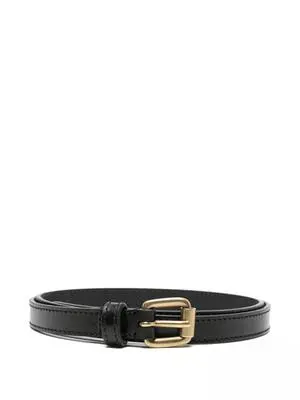 Isabel Marant Gold-buckle Leather Belt - Black