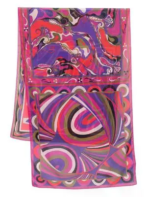 Emilio Pucci Orchidee-print Pareo - Pink