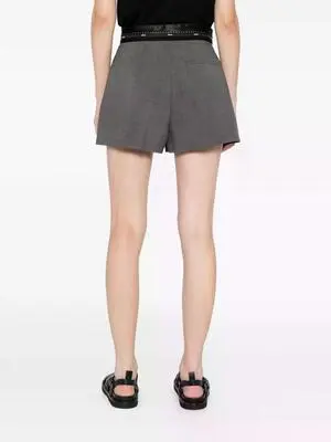 MSGM Logo-waistband Shorts - Grey