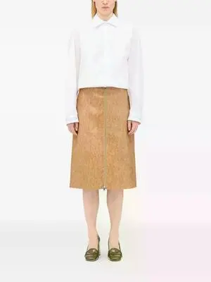 MSGM Zip-front Midi Skirt