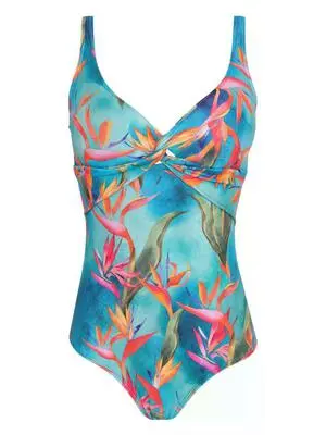 LYGIA & NANNY Twist-detail Swimsuit - Blue