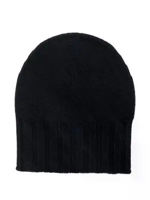 BEYOU Ribbed-cuff Beanie Hat - Blue