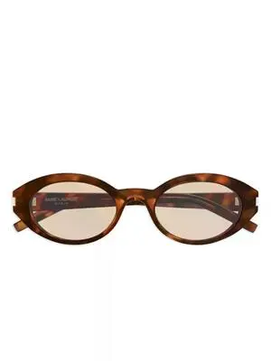 Saint Laurent Oval-frame Sunglasses - Brown