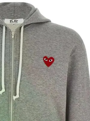 Play Comme Des Garcon Logo-detail Zip Hoodie