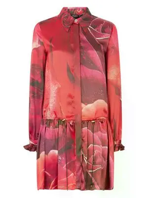Roberto Cavalli Rose-print Mini Dress