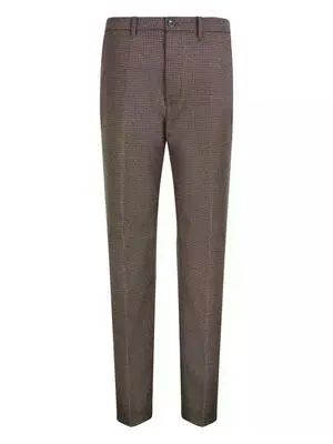 NINE:INTHE:MORNING Houndstooth-patterned Straight-leg Trousers