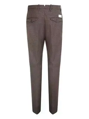 NINE:INTHE:MORNING Houndstooth-patterned Straight-leg Trousers