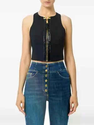 Elisabetta Franchi Cropped Zip-up Top