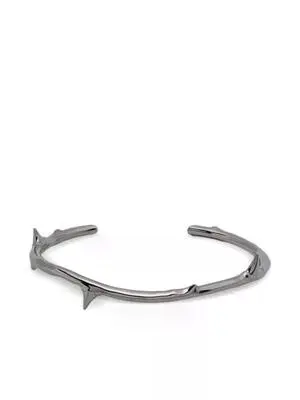 SHAUN LEANE Sterling Rose Thorn Bangle - Silver