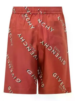Givenchy Logo-print Silk Shorts