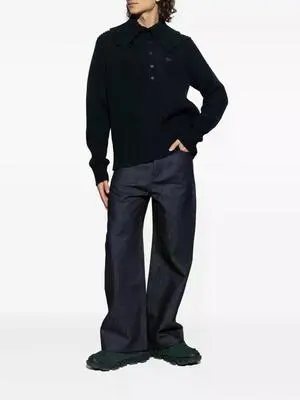 Lacoste Buttoned-collar Sweater