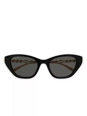 Gucci Pearl-embellished Cat-eye Sunglasses - Black