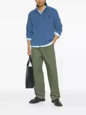 Maison Kitsuné Fox Head Wool Sweater - Blue