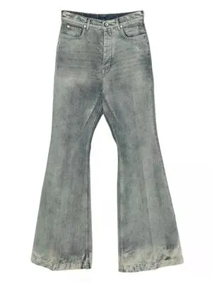 Rick Owens Cotton Flared Jeans - Grey
