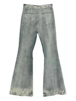 Rick Owens Cotton Flared Jeans - Grey