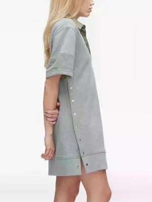 3.1 Phillip Lim Polo-collar Short-sleeve Mini Dress - Grey