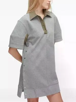 3.1 Phillip Lim Polo-collar Short-sleeve Mini Dress - Grey