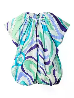 Emilio Pucci Marmo-print Voluminous Top