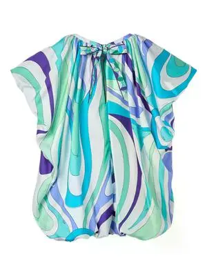 Emilio Pucci Marmo-print Voluminous Top