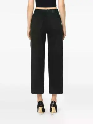 Elisabetta Franchi Five-pocket Cotton-blend Jeans With Detachable Pouch - Black
