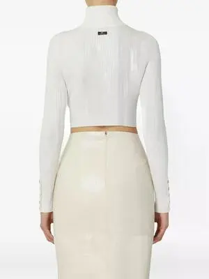 Elisabetta Franchi Ribbed Buttoned Sweater