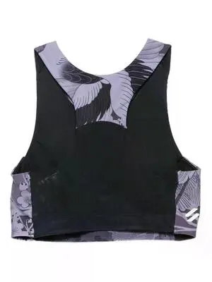 Superdry Floral-print Sports Bra - Grey