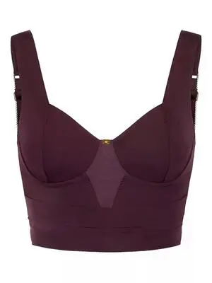 Elisabetta Franchi Topstitching Tulle Top