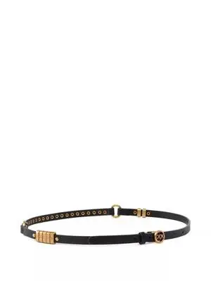 Pinko Eyelet Logo Belt - Black