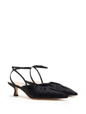 LOEFFLER RANDALL 50mm Ruched-detail Pumps