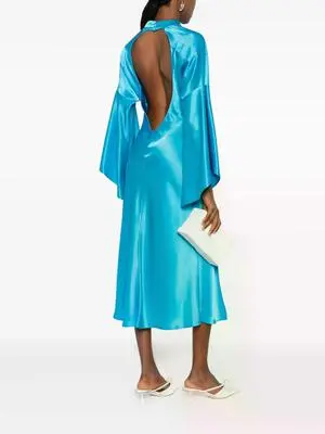 Pinko Flared-sleeve Slit Dress