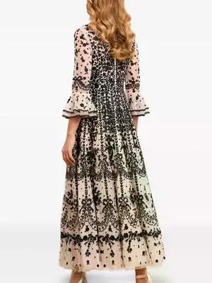 NEEDLE & THREAD Floral-embroidered Dress