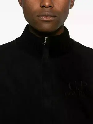 C.P. COMPANY Logo-embroidered Half-zip Sweatshirt