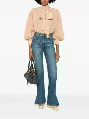 Chloé Side-slit Straight-leg Jeans