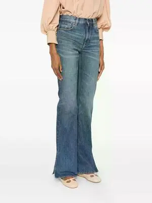Chloé Side-slit Straight-leg Jeans
