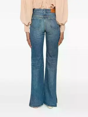 Chloé Side-slit Straight-leg Jeans