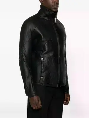 ISAAC SELLAM EXPERIENCE Panelled Zip-front Leather Jacket