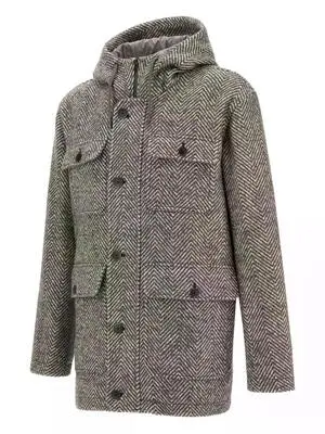 Herno Herringbone Hooded Jacket