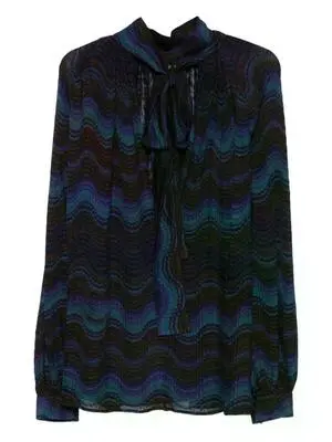 Missoni Patterned Tie-neck Blouse