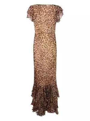 Rixo Mila Leopard-print Dress - Brown