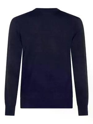 Altea Virgin Wool V-neck Sweater - Blue