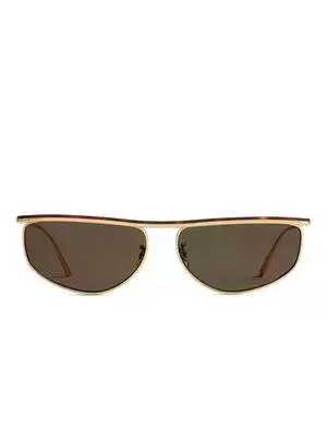 Khaite X Oliver Peoples 1986c Browline Sunglasses - Gold